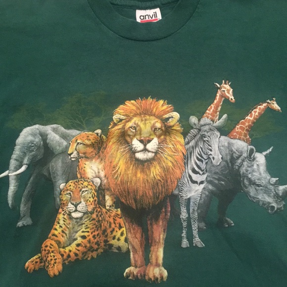 Vintage | Shirts | Jungle Animals Vintage Tee Shirt | Poshmark
